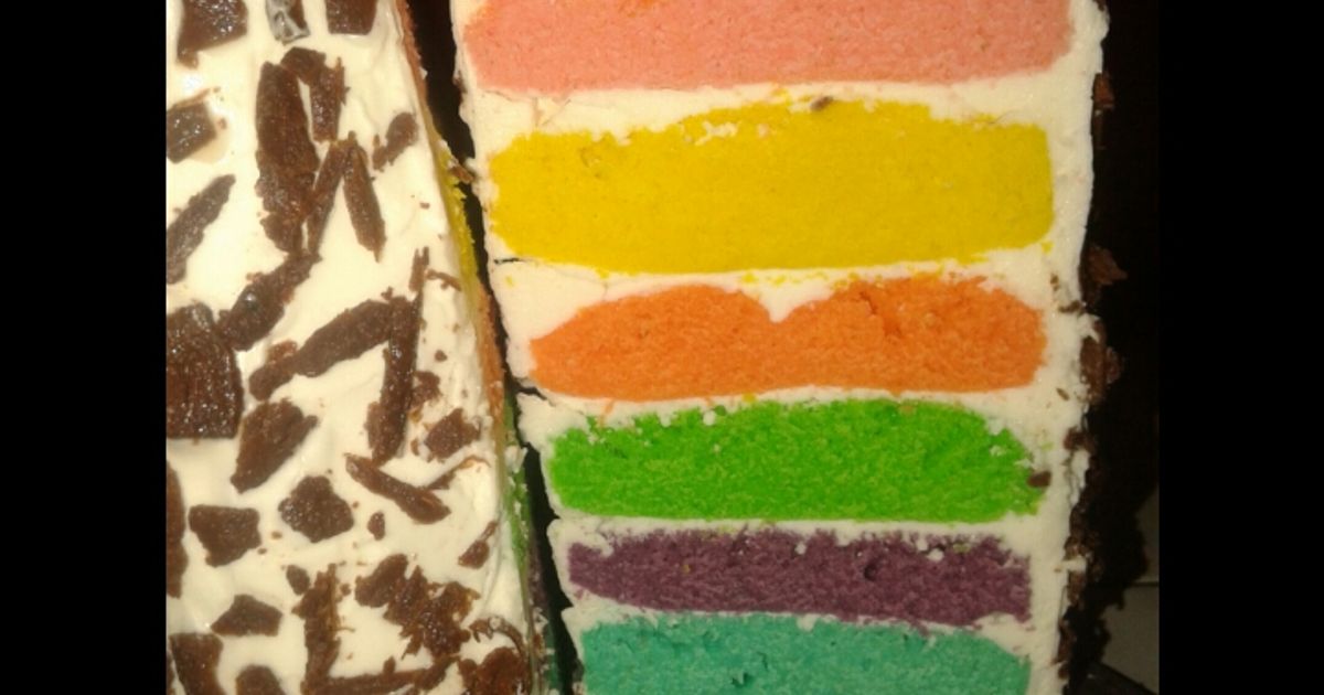 Resep Rainbow Cake Mini oleh azziza rachmadilla - Cookpad
