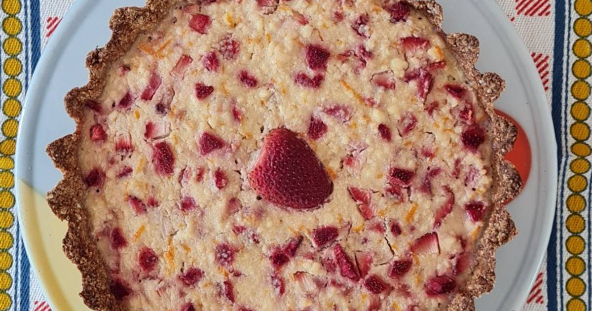 Tarta fit de ricota y fruta de estación, integral y con avena Receta de ...