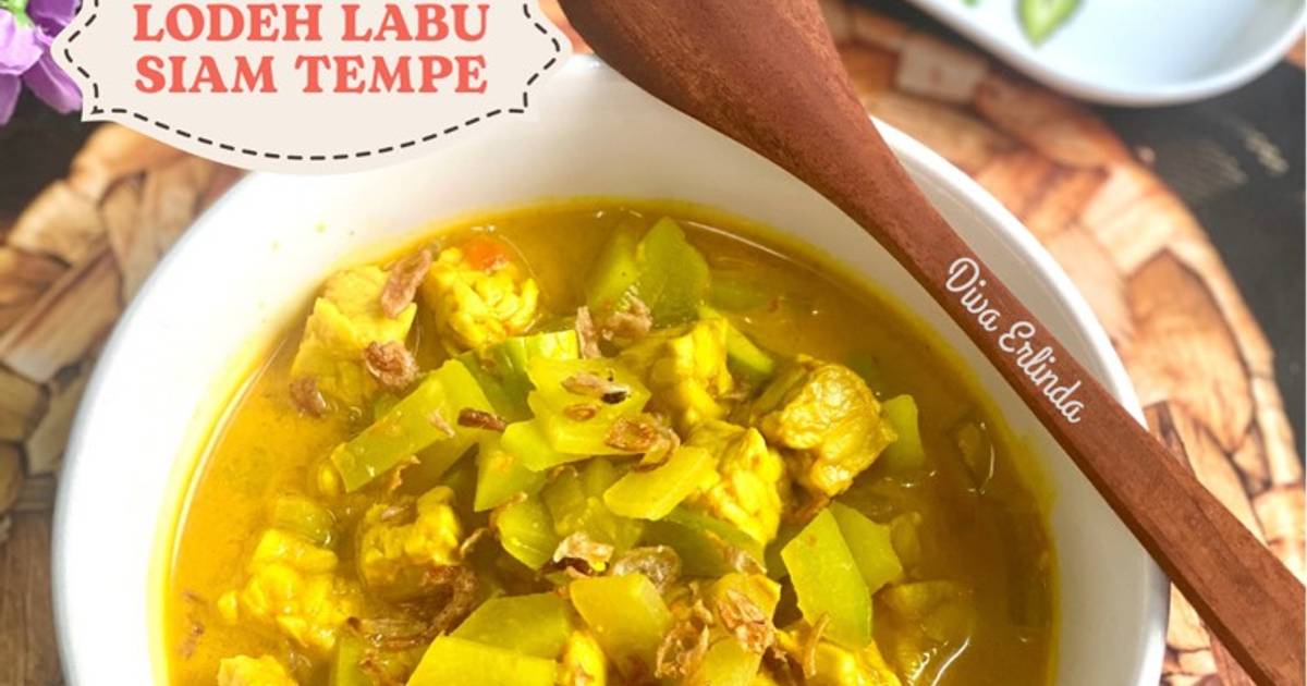 Resep Lodeh Labu Siam Tempe oleh Agustina Erlinda - Cookpad