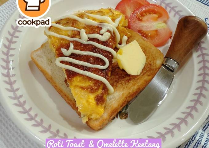 Resipi 👩‍🍳Roti Toast & Omelette Kentang oleh Mahadiah - Cookpad