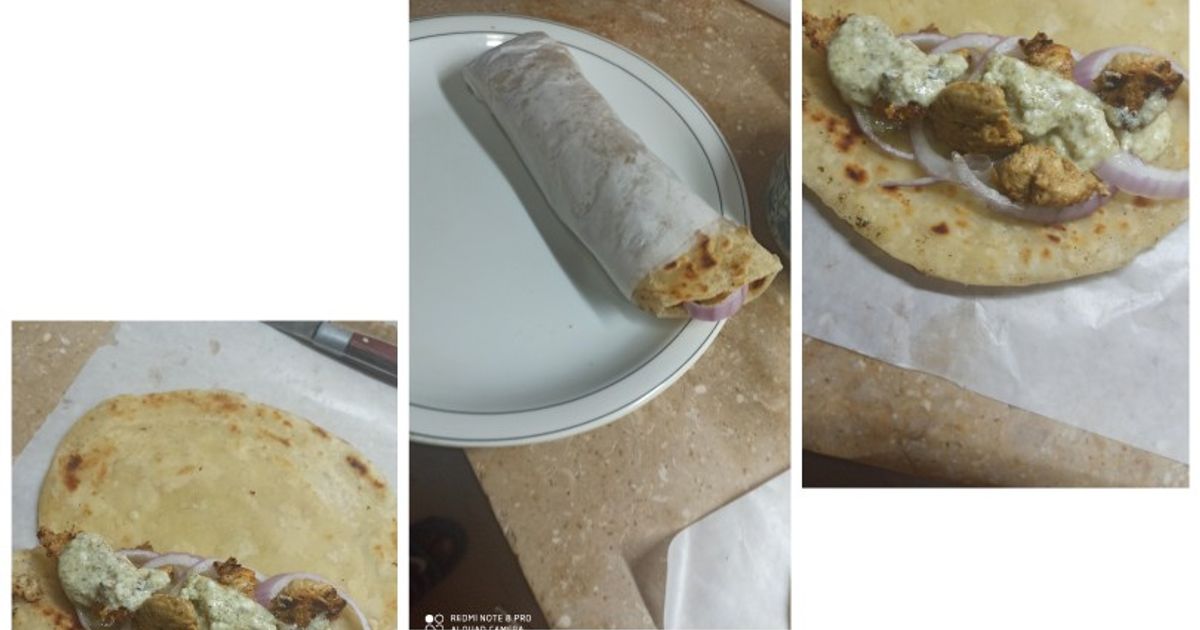 Chicken Roll Paratha Recipe by Fatima Adil - Cookpad