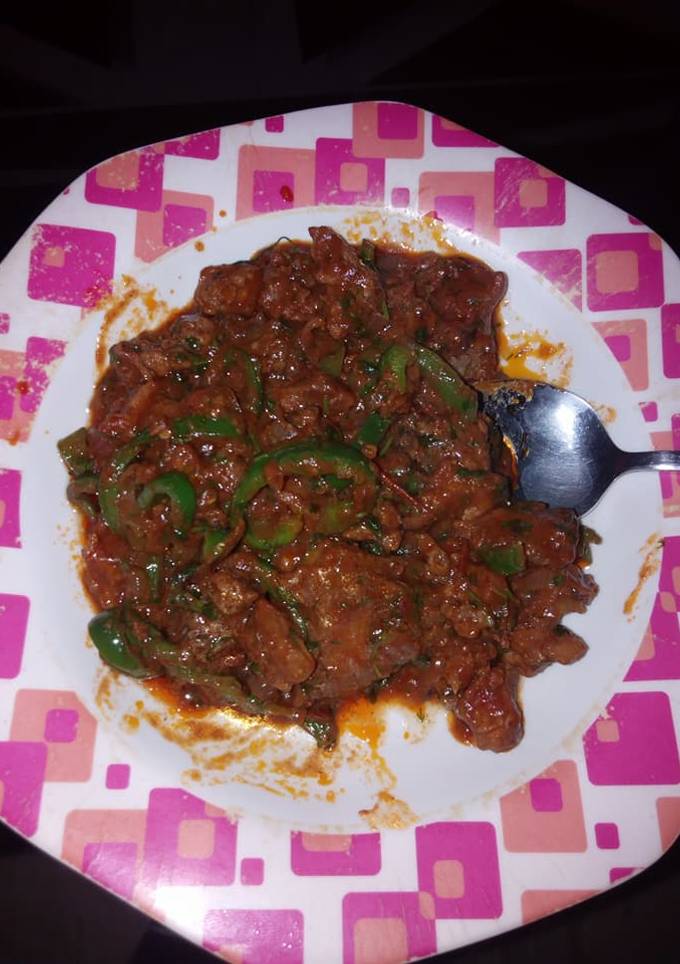 Wet fry Beef Recipe by Isabella - Cookpad