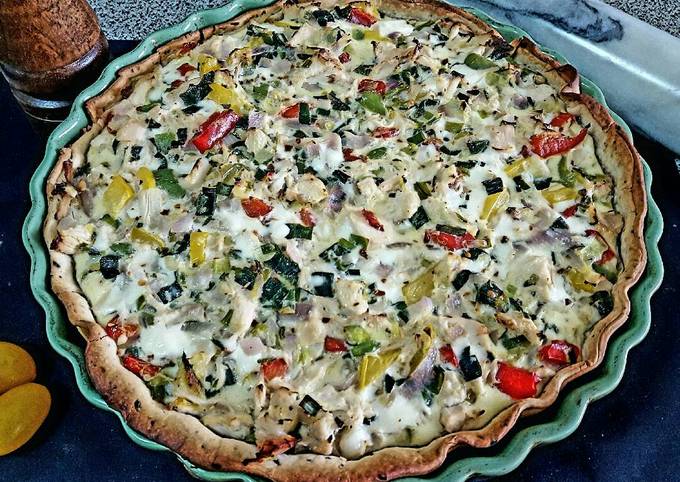 Tarta de pollo y verduras Receta de Vero 🌹💕💖- Cookpad