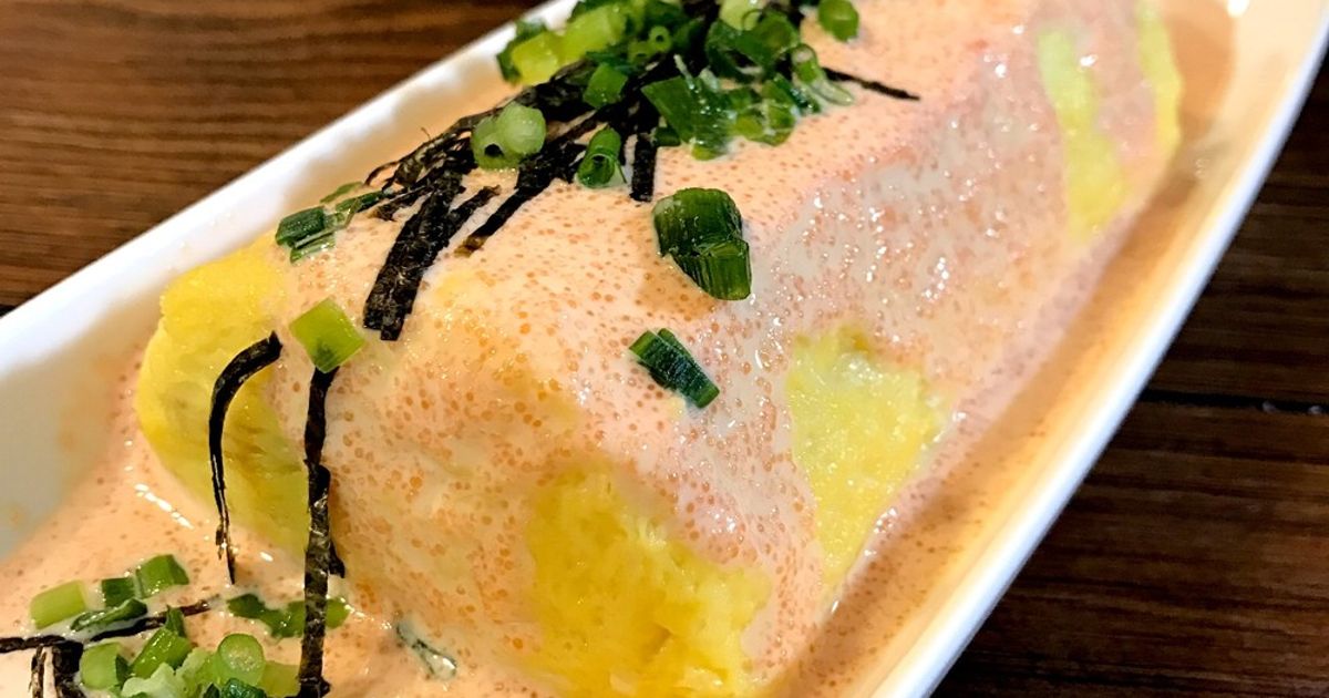 Japanese Izakaya Style Rolled Omelet With Cod Roe Mayo Sauce Recipe by ...