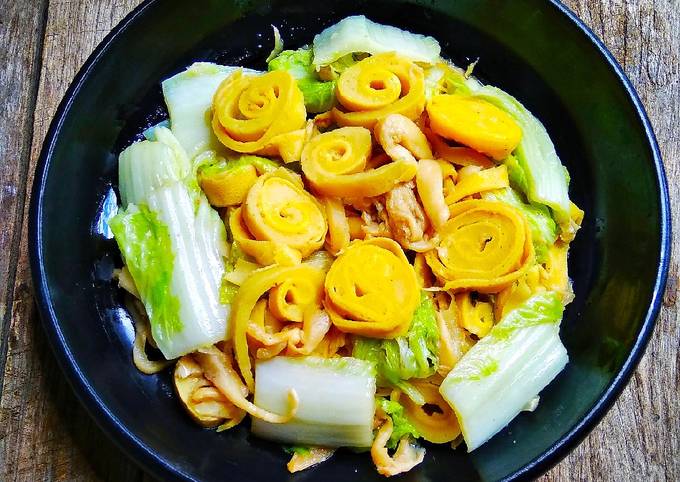 Resep Ca sawi putih jamur tiram dan rolade oleh Bunda Dewi💞 - Cookpad