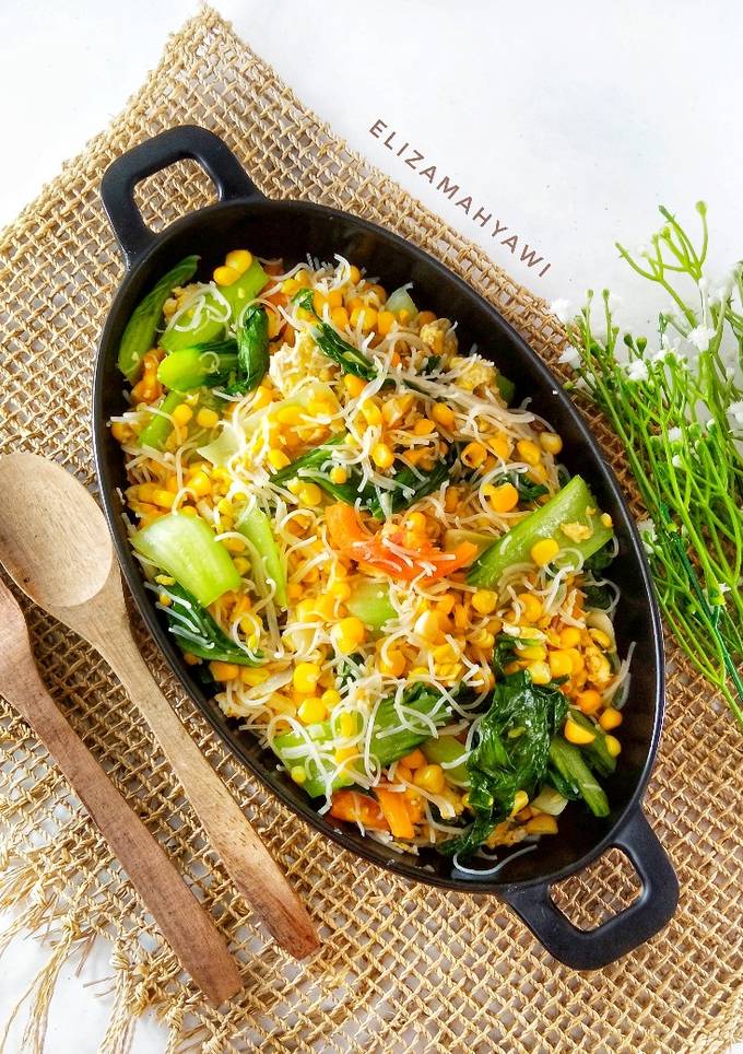 Resep Tumisan Pakcoy soun Jagung manis oleh 🪻Eliza👒Mahyawi🪻 - Cookpad
