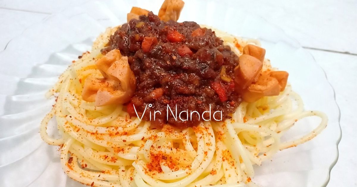 Resep Spaghetti Bolognese Pedas oleh Vir Nanda - Cookpad