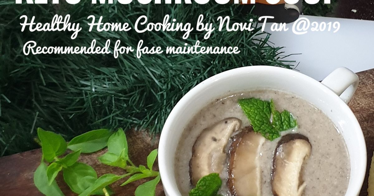 Resep 10. Keto Coconut Creamy Mushroom Soup / Sup Krim Jamur oleh Novi ...