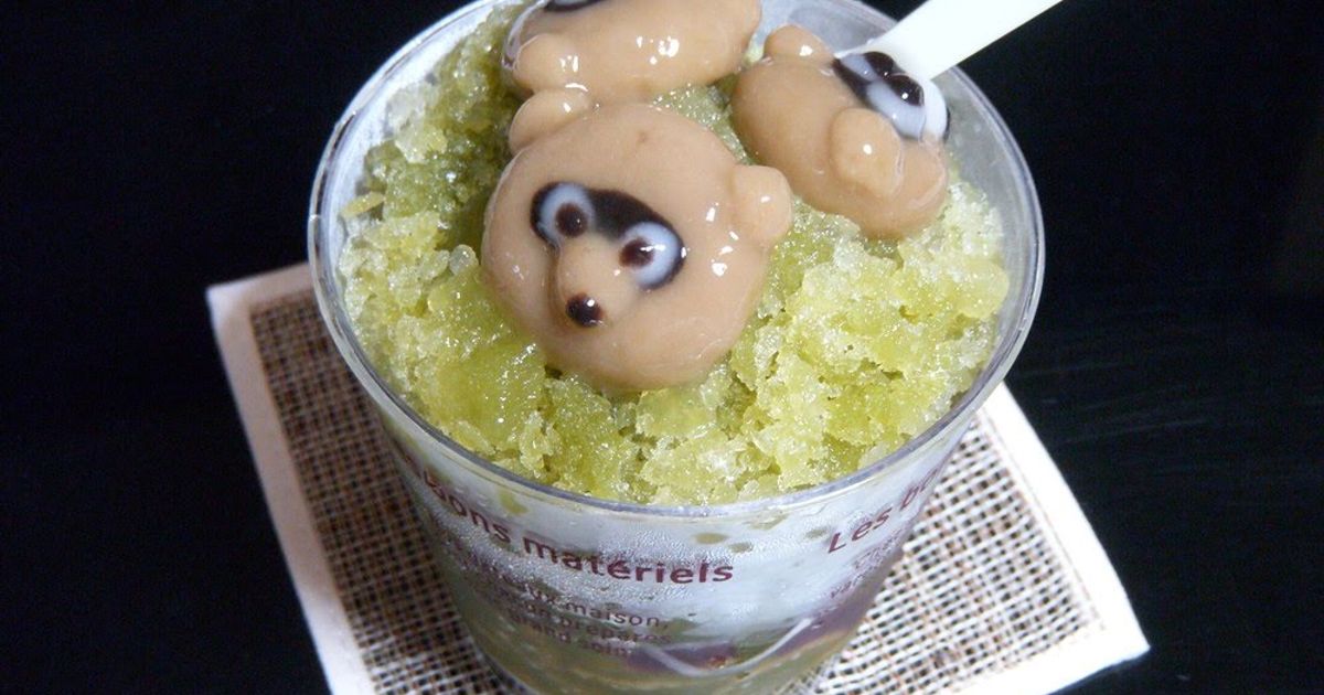 Matcha Green Tea Shaved Ice With Cute Mochi Balls Recipe By Cookpad.Japan