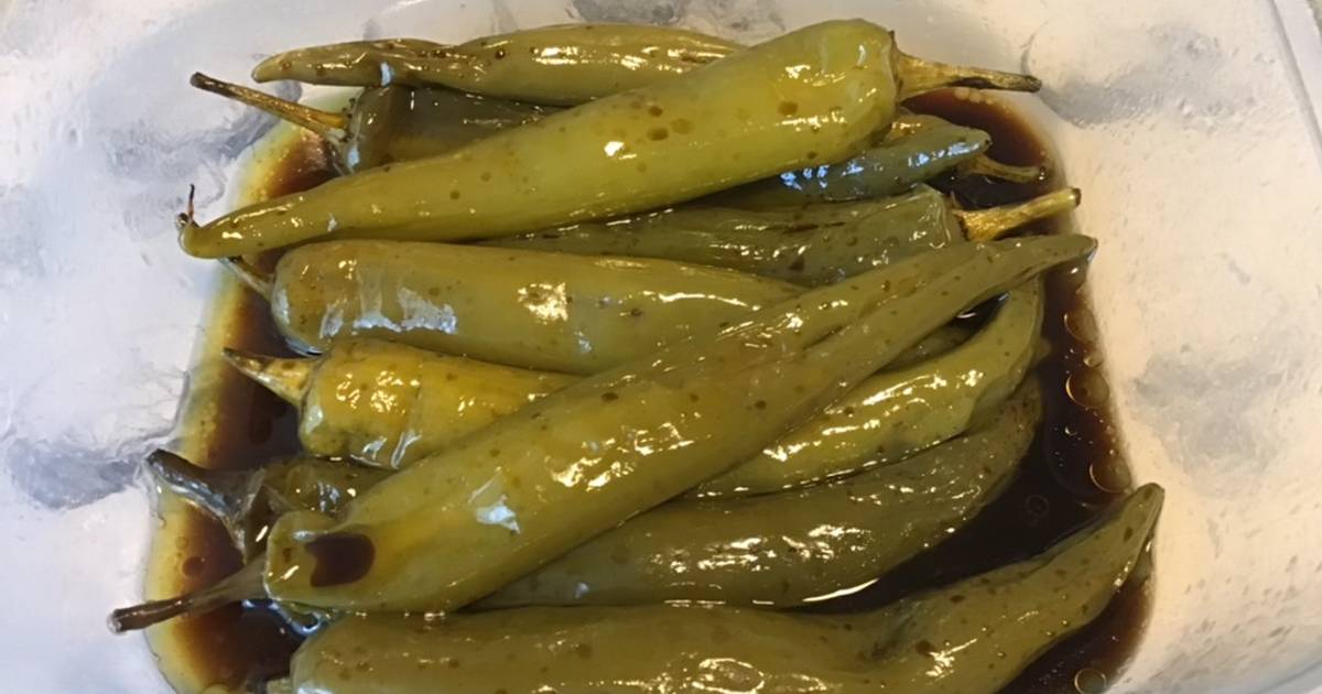 Piments verts au balsamique,olive et citron de Mila Skull - Cookpad