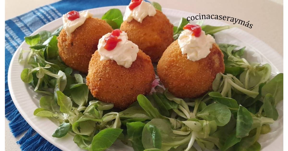 Bombas de patata con carne Receta de M.E.T.R. (MªElena)- Cookpad