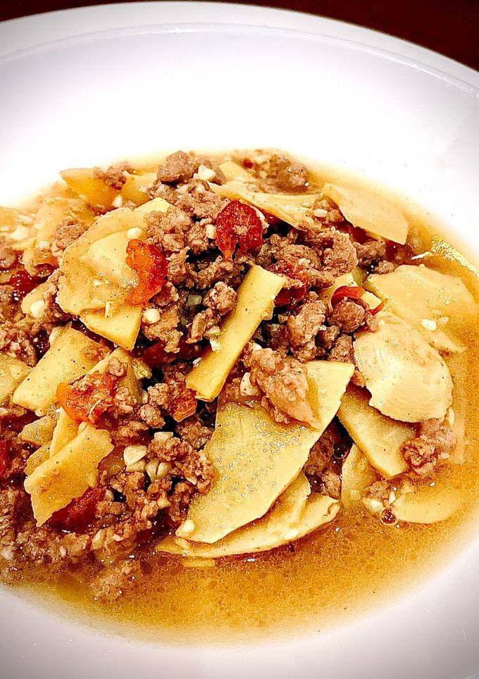 Resep Cah Babi Rebung dengan Ebi dan Juhi oleh Nathalia Tj - Cookpad