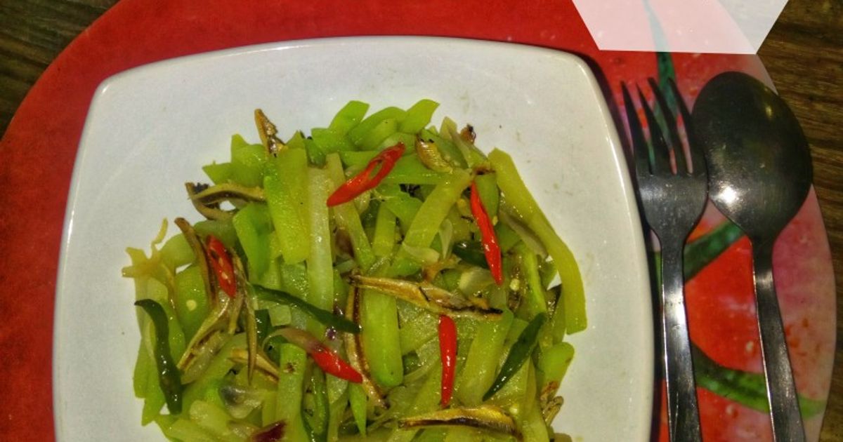 Resep labu jipang tumis ikan teri rumahan enak dan mudah - Cookpad