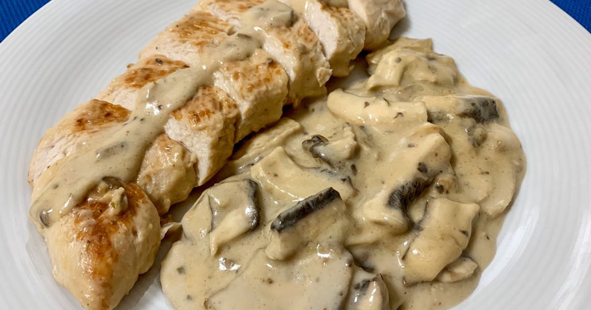 Solomillos De Pavo Con Salsa De Setas Y Queso Receta de Riberillacocinilla
