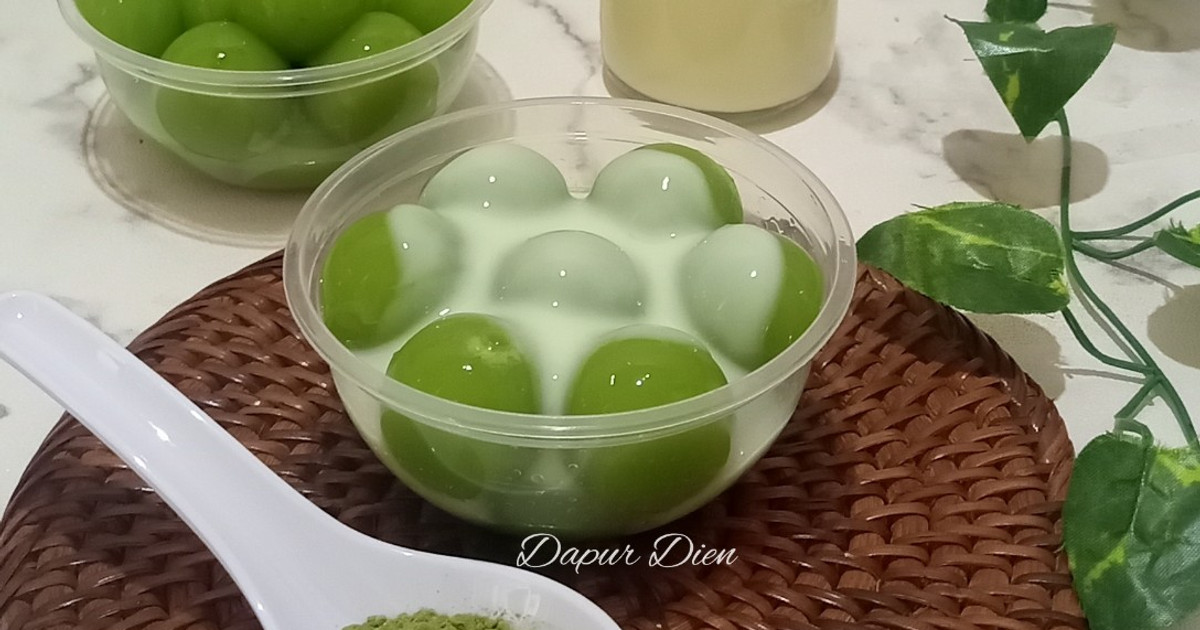 Resep Jelly Ball Green Tea Vla Susu oleh Dapur Dien - Cookpad