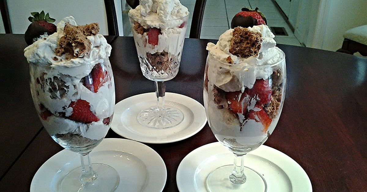 Chocolate Angel Food Cake Parfait With Strawberry Cream Recipe By Fenway