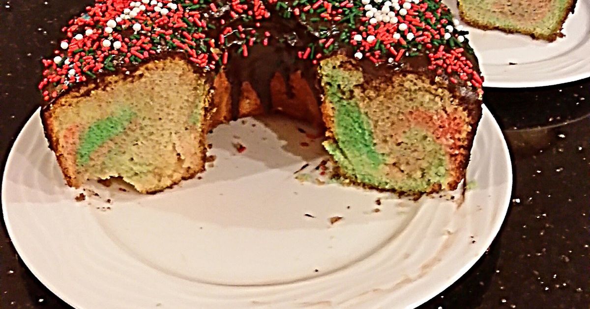 Peppermint Chiffon Cake With A Chocolate Ganache Glaze Recipe By Fenway