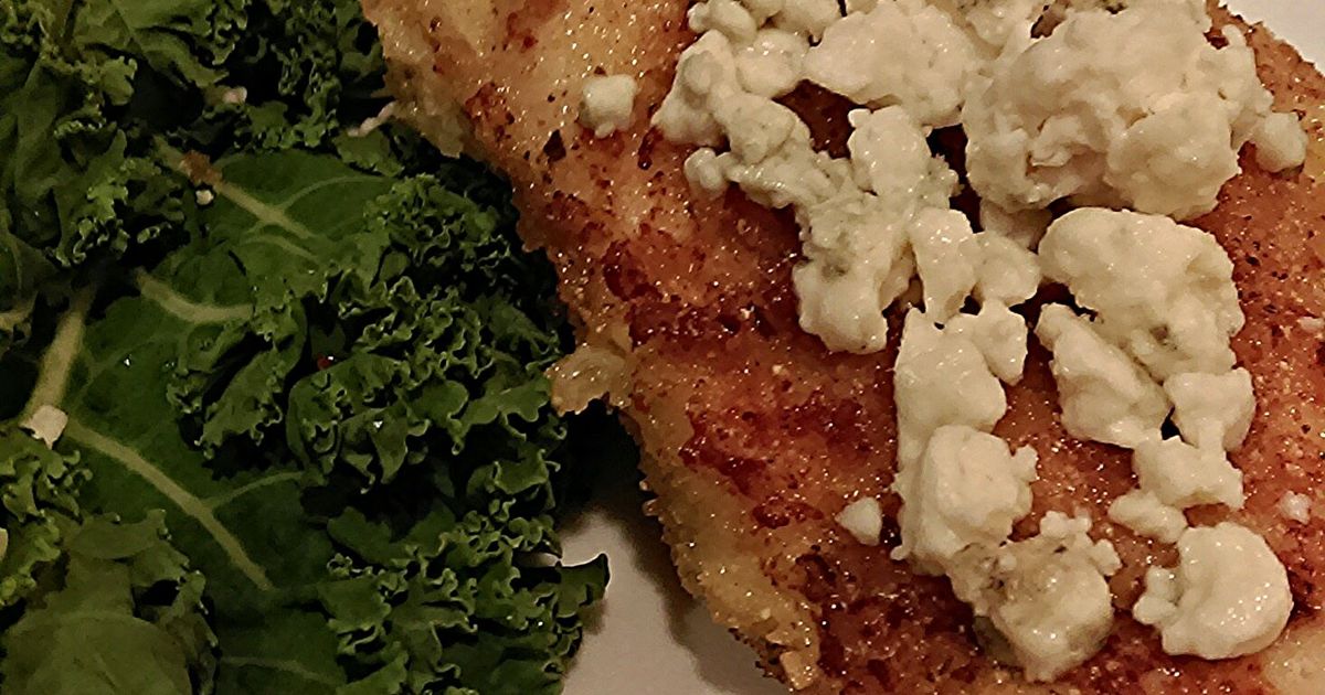 Chicken Cutlets Topped With Blue Cheese Recipe By Taylor Topp Comacho