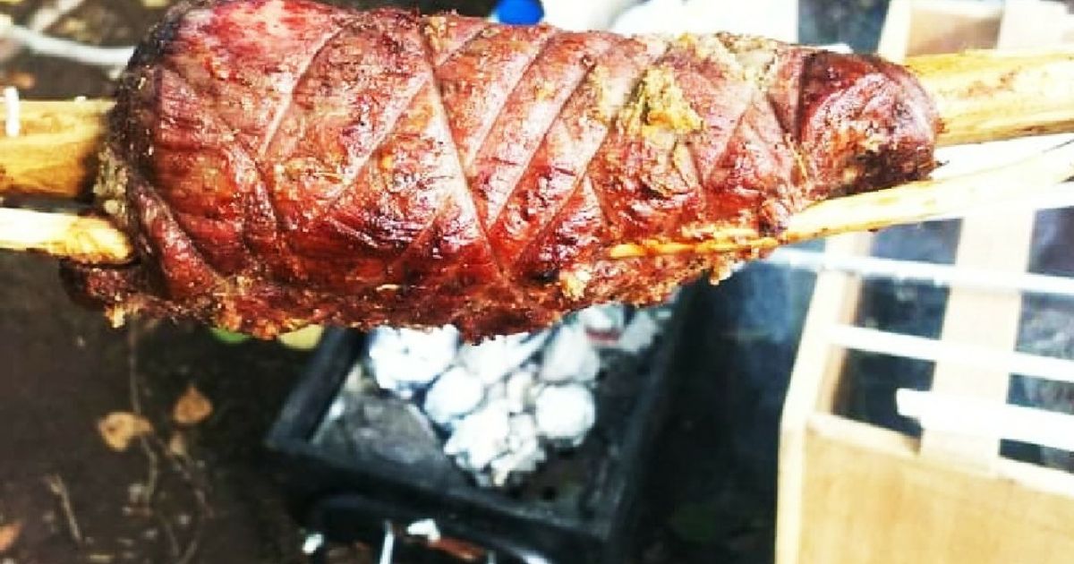 Manga Meat – Grilled Beef Block On A Skewer Recipe By ハル＠北の大地