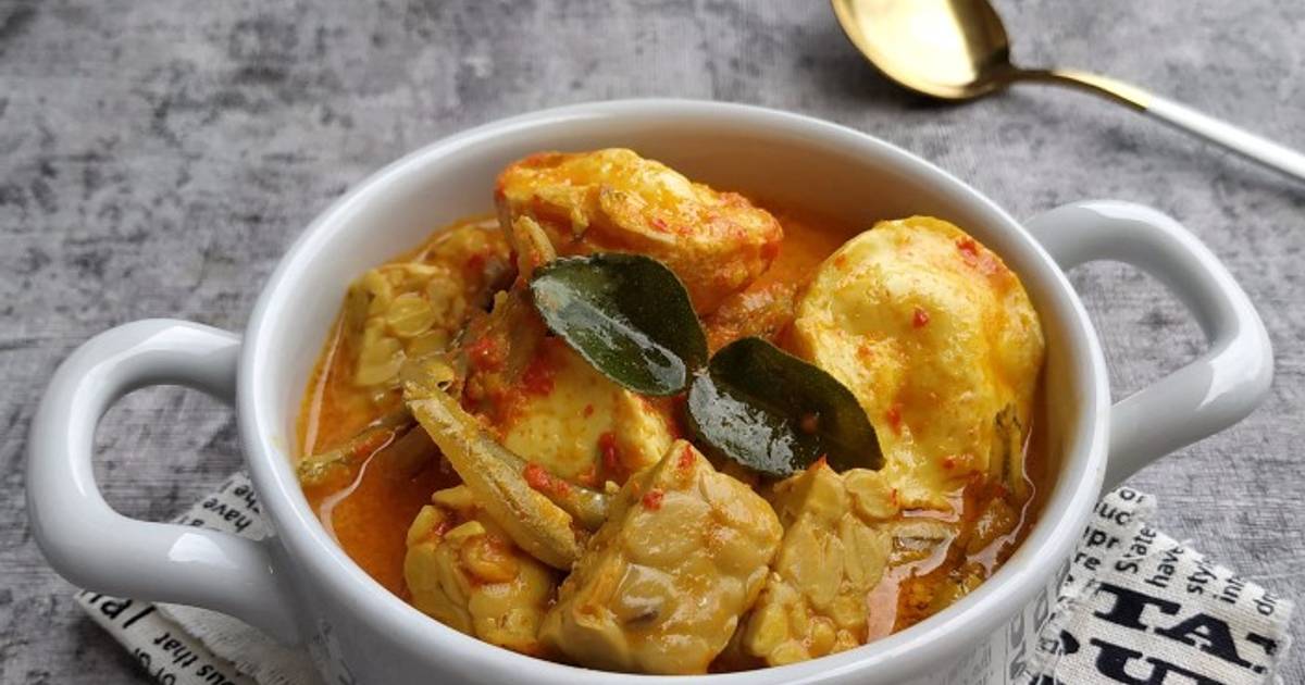Resep 589. Gulai Tempe Teri Telur oleh Welly Herlina - Cookpad
