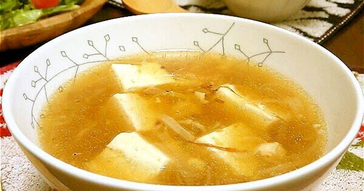 Chicken Soboro And Thickened Tofu Soup Recipe By Cookpad.Japan