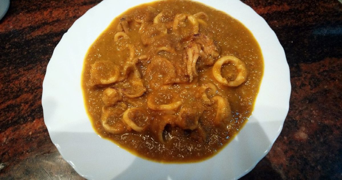 Calamares Al Curry Receta de NELI- Cookpad