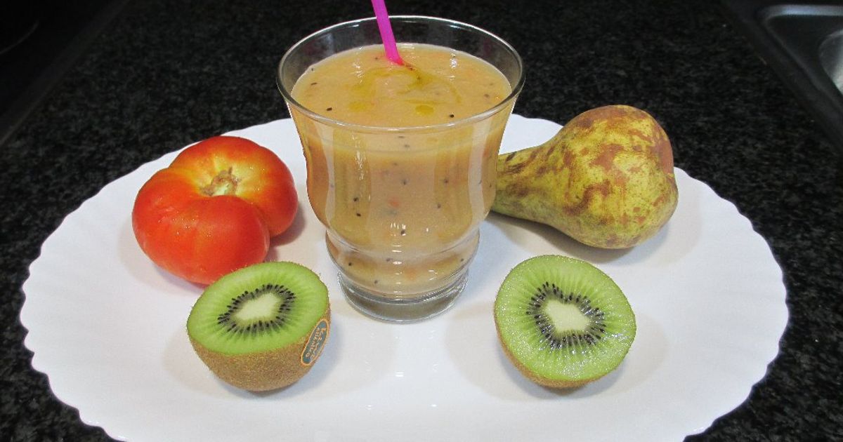 Batido Laxante De Kiwis, Pera Y Tomate Receta de "cocinar con jorgette ...