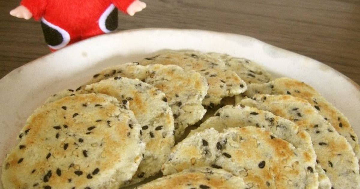 No Fuss One Bowl Soft Sesame Seed Rice Crackers Recipe by cookpad.japan