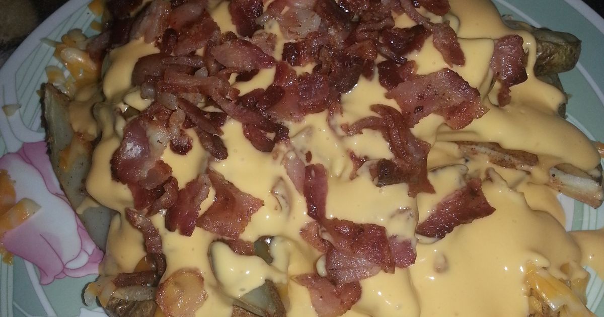 Cheesy Bacon Potato Wedges Recipe by Amber♡