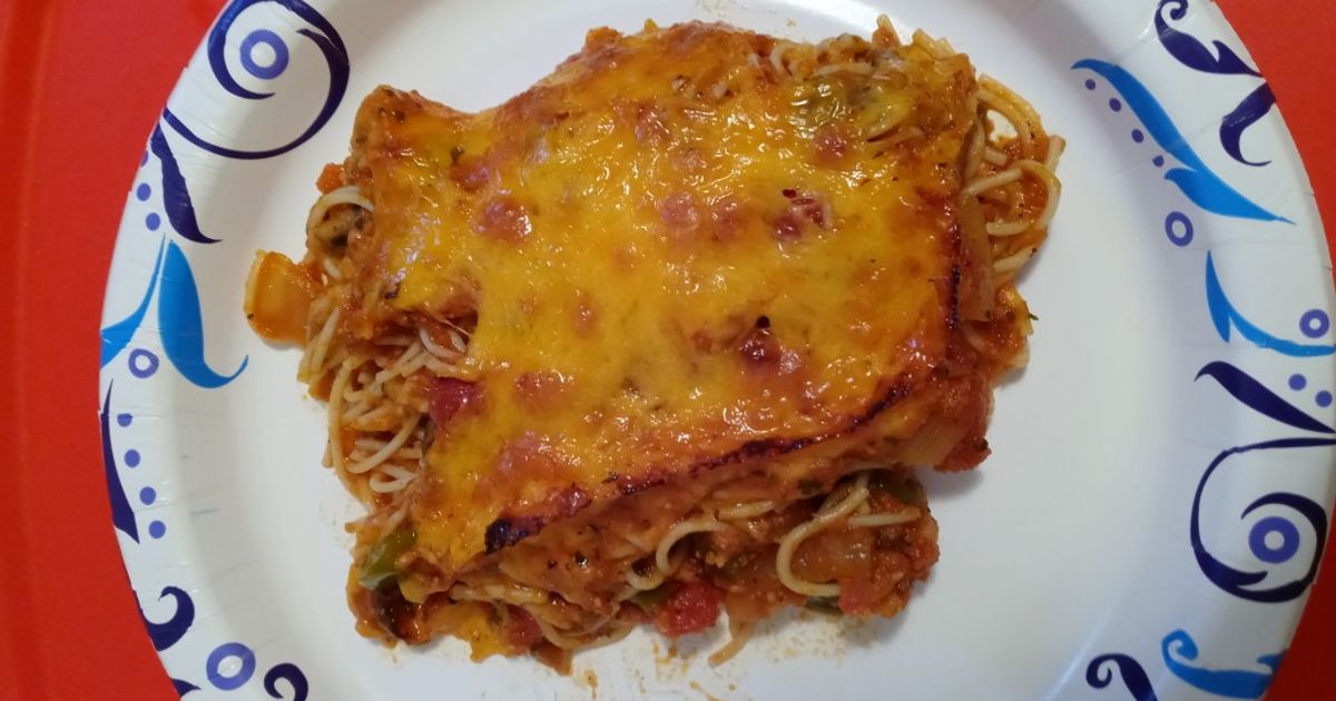 Easy Busy Weeknight Meatless Baked Spaghetti Recipe By Amber Jones