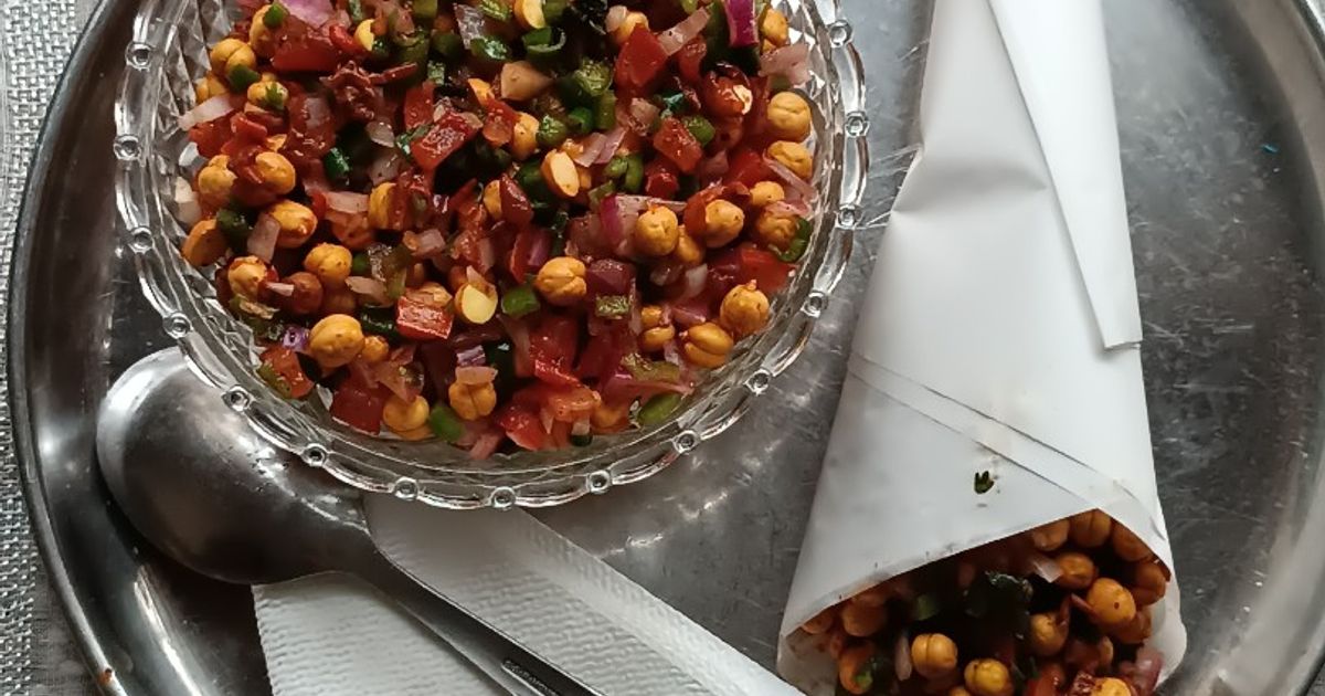 Roasted Gram Chaat (Tangy And Spicy Yet Healthy Snack) Recipe by ...