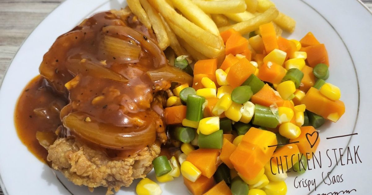 Resep Chicken Steak Crispy (Saos Bbq) oleh Mama Masak by Lisca👩🏼‍🍳 ...