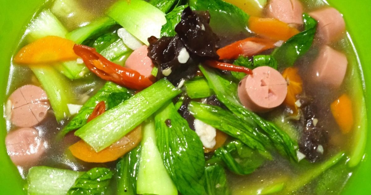 Resep cah pak coy jamur kuping rumahan enak dan mudah - Cookpad