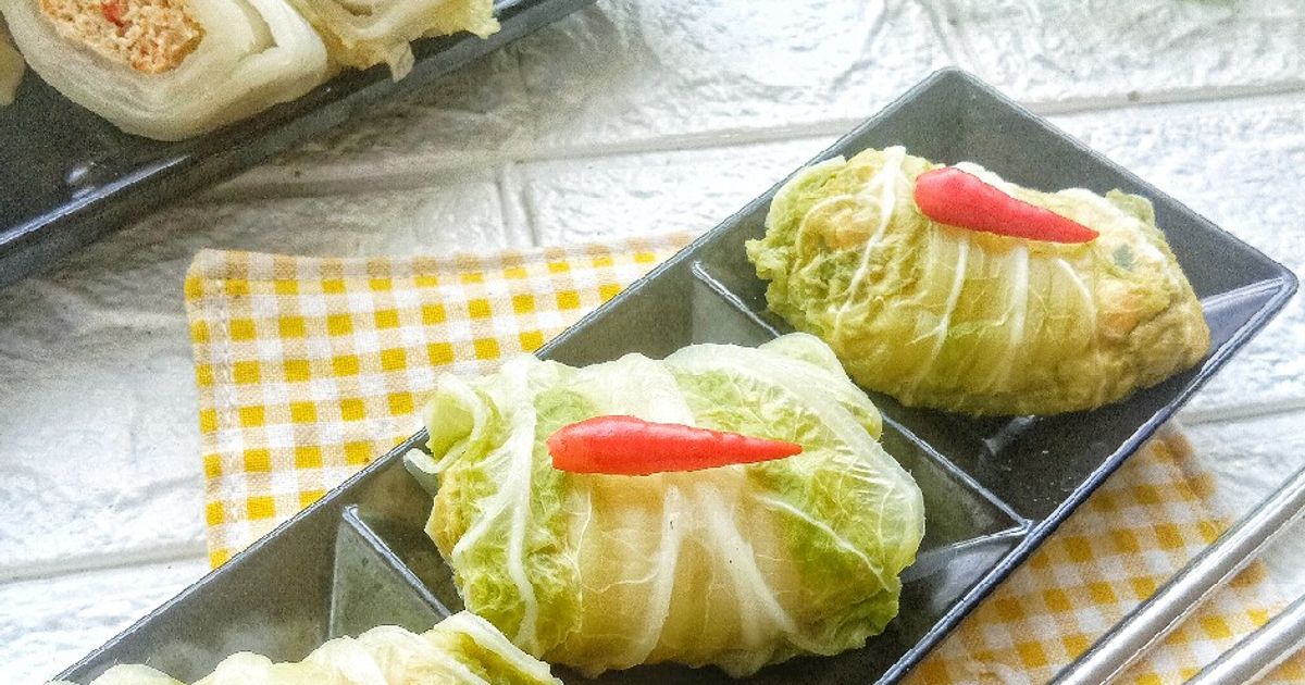Resep Roll Kyabetsu (Kol Gulung Isi Ayam Sambel Bawang) oleh Dina ...