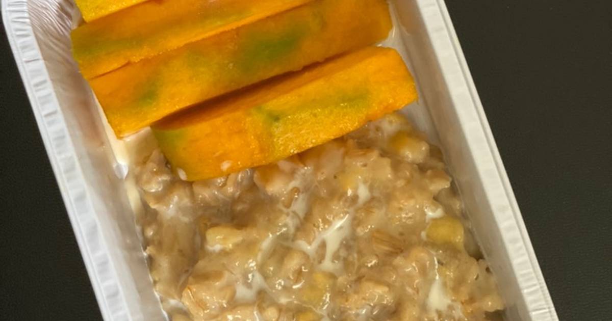 Resep Mango sticky oat (menu diet) oleh levi - Cookpad
