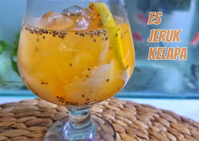 Resep Es Jeruk Kelapa oleh Ayu Umha - Cookpad