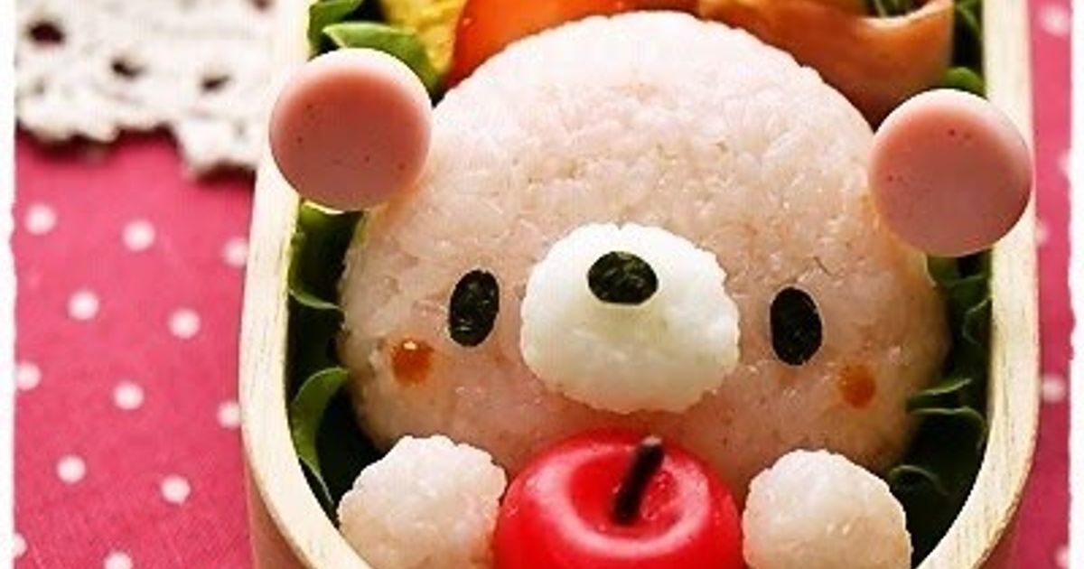 Little Pink Bear Charaben Recipe by cookpad.japan