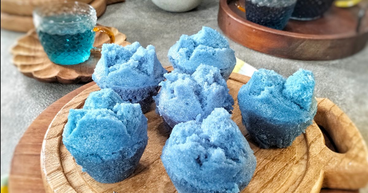 Resep Kue Mangkok Mekar Bunga Telang oleh Yenny Laurensia - Cookpad