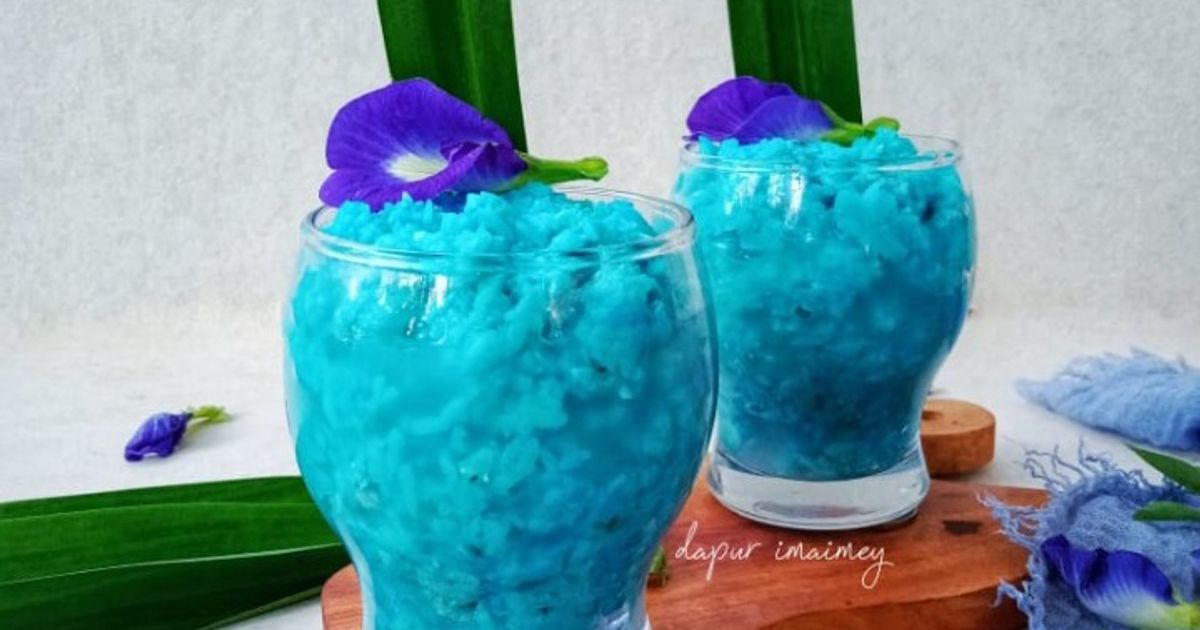 Resep Blue Pea Flower Fermented Sweet Rice (Tape Ketan Bunga Telang ...