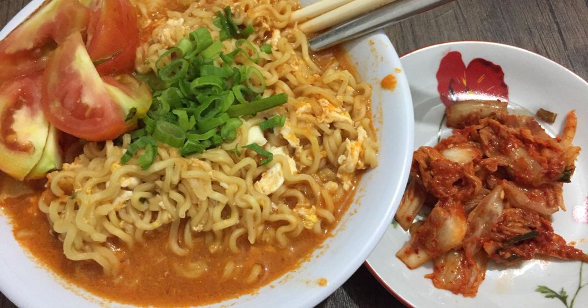 Resep mie kimchi rumahan enak dan mudah - Cookpad