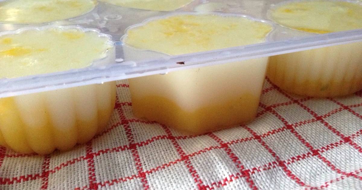 Resep Agar-agar susu saos mangga oleh Sisca Apriliyanti Aulia - Cookpad