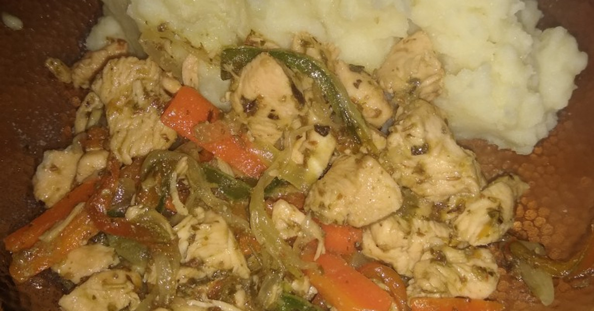 Revuelto De Pollo Con Verduras Receta de Mariana ♥️💞- Cookpad