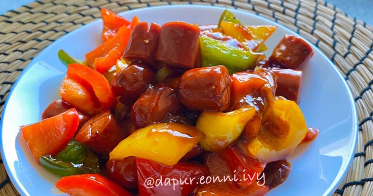 Resep Sosis Saos Tiram Paprika Ala Eonni Ivy oleh Dapur Eonni Ivy - Cookpad
