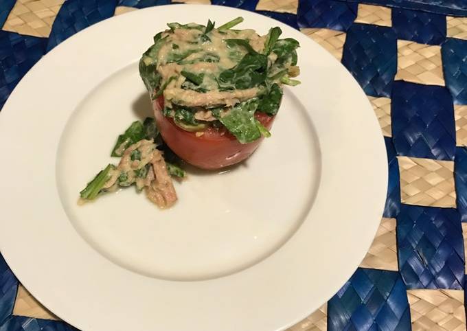 Jitomate con atún Receta de ucc- Cookpad