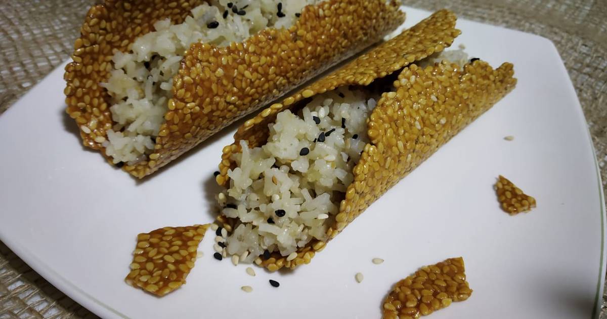 Sesame Nachos with sesame fried rice Recipe by Archana C - Cookpad