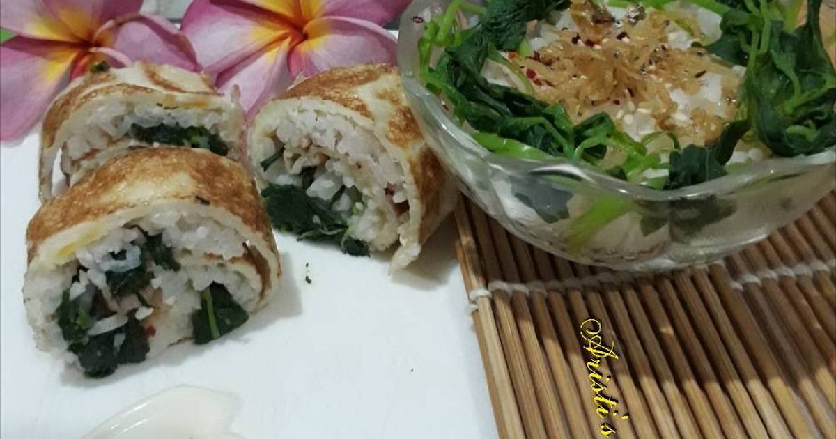 Resep Telur dadar gulung bayam oleh Pratiwi Pramuharsih - Cookpad