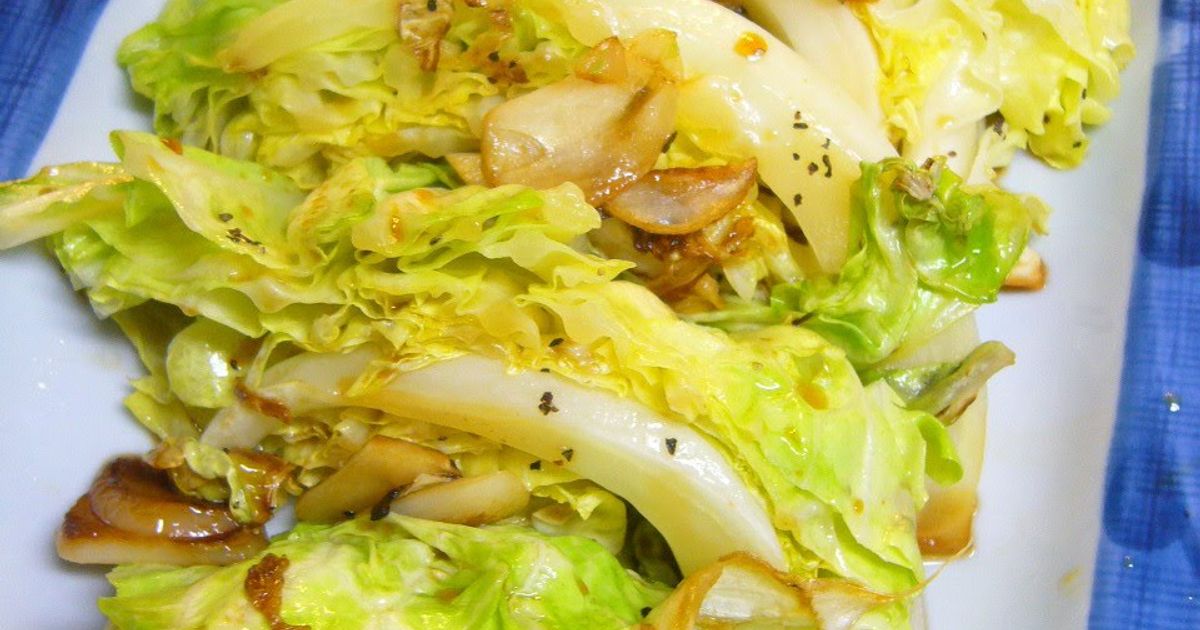 Pan Fried Spring Cabbage With Garlic Recipe By Cookpad.Japan