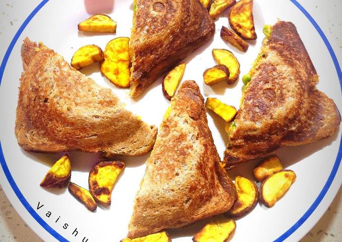 Paneer Potato Sandwich Recipe by Vaishali Suhas - Cookpad