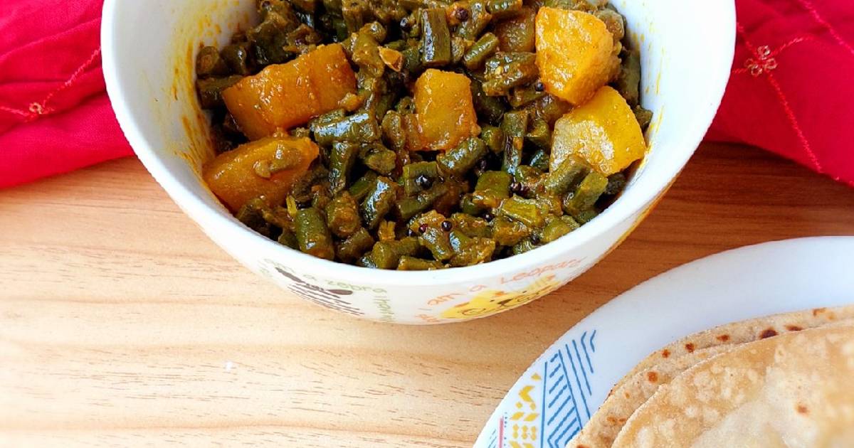 Aloo beans Recipe by Kajal Pavagadhi - Cookpad