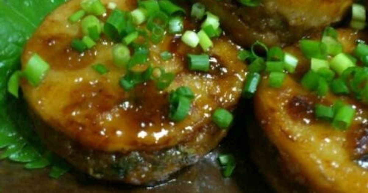 Lotus Root And Minced Meat Teriyaki With Aromatic Shiso Recipe by ...